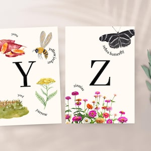 Garden Alphabet Flashcards Printable | Botanical Nature Scavenger Hunt ...