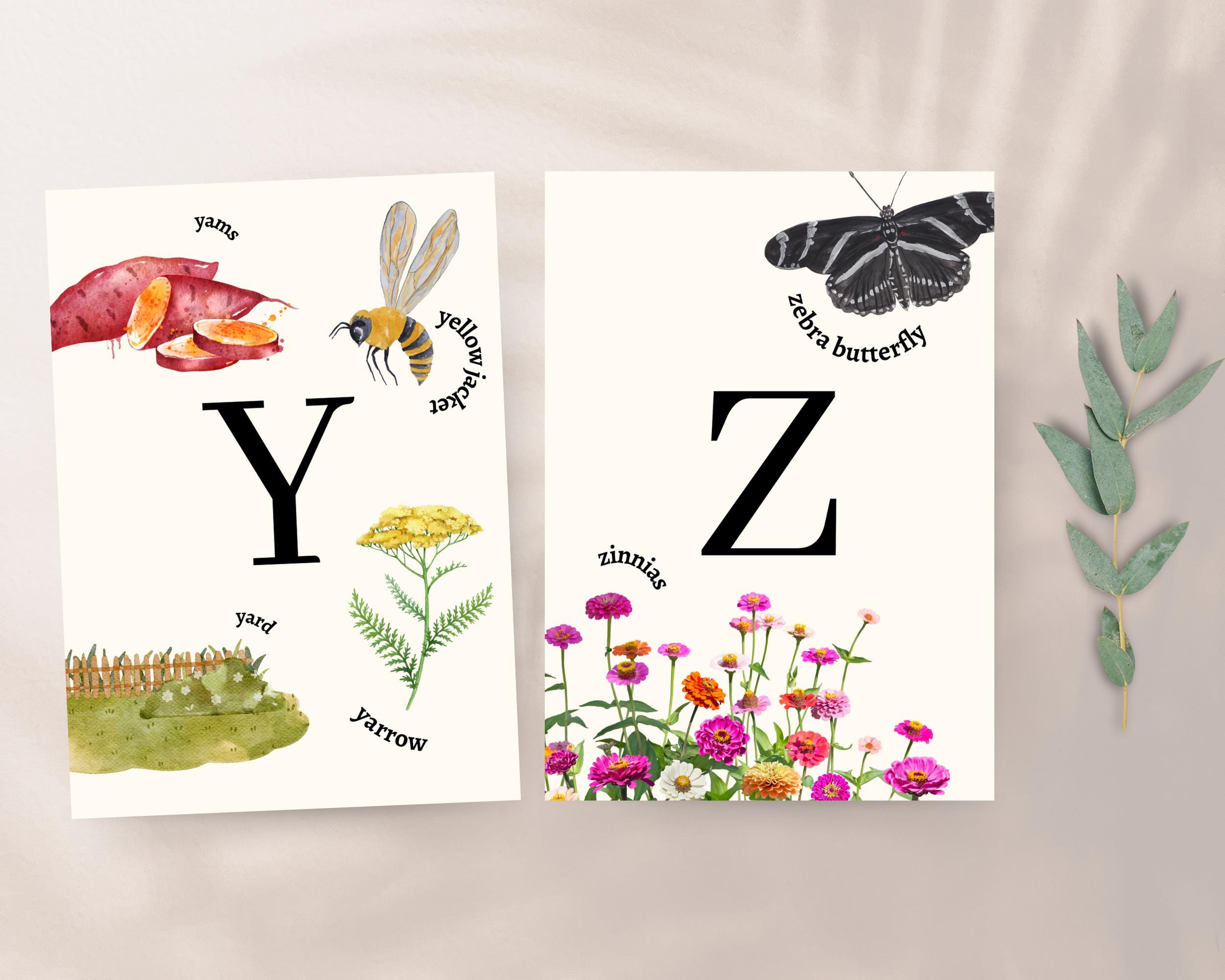 Garden Alphabet Flashcards Printable | Botanical Nature Scavenger Hunt ...