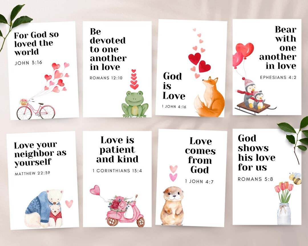 Lunch Box Notes Printable Scripture Cards 18 Bible Verse Cards ...