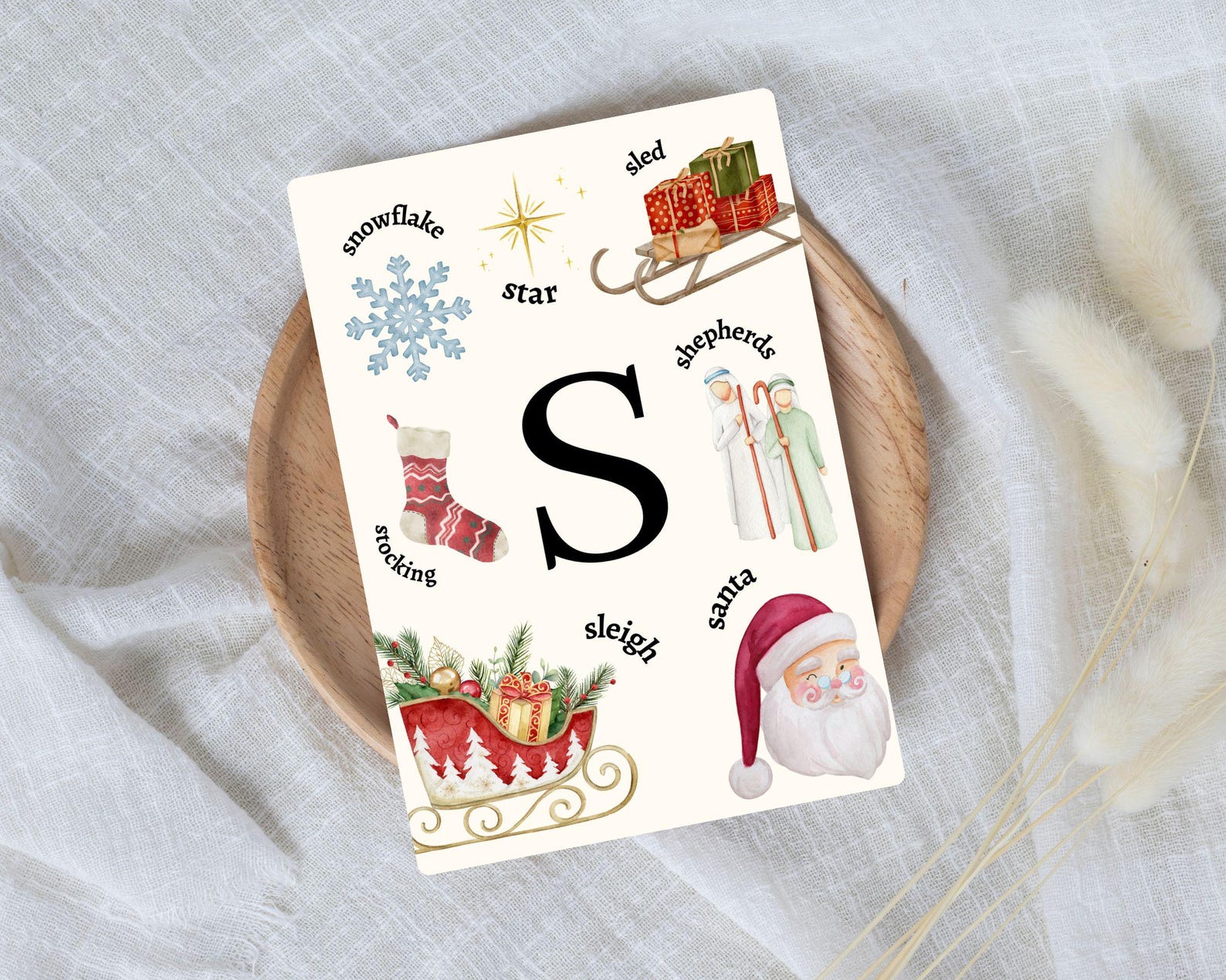 Winter Alphabet Cards: Printable Christmas ABC for Nature Study ...