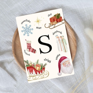 Winter Alphabet Cards: Printable Christmas ABC for Nature Study ...
