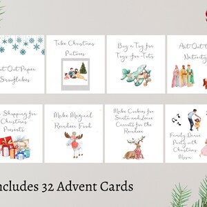 Christmas Advent Bucket List Printable Advent Activity Cards for Kids ...