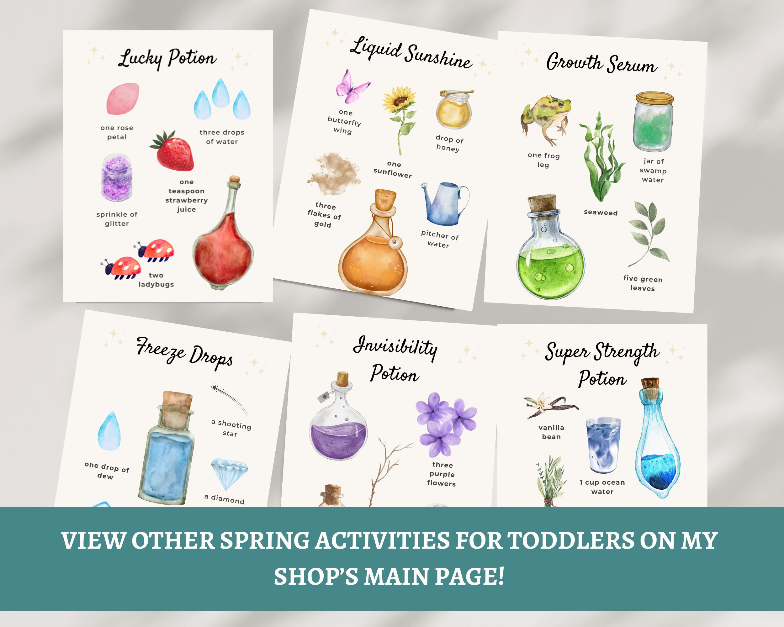 Four Seasons Nature Scavenger Hunt Bundle | Toddler Printable Outdoor ...