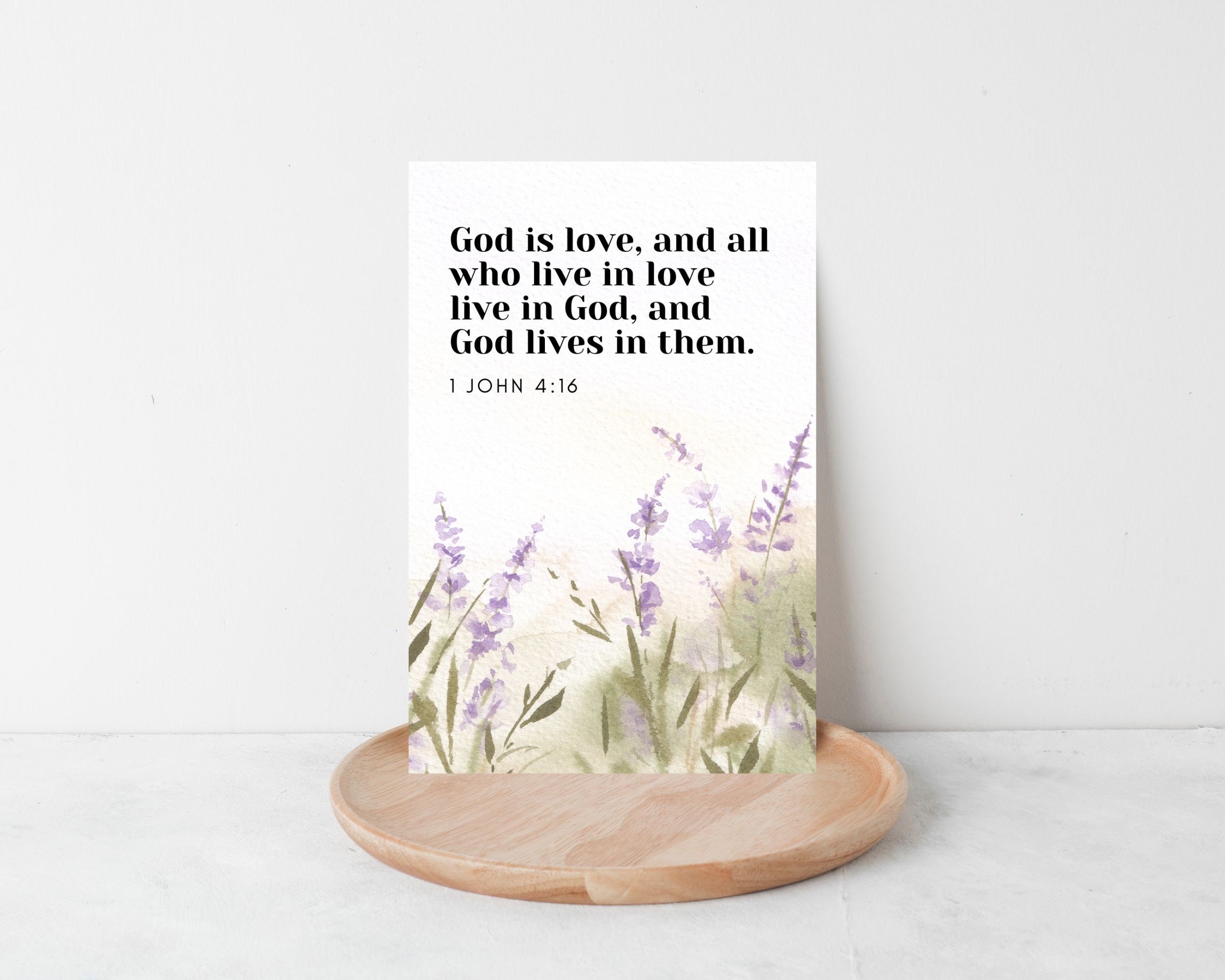 Gods Love Bible Verse Cards Valentine Card Set Daily Bible Verse Love ...