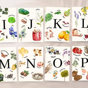 Garden Alphabet Flashcards Printable | Nature Scavenger Hunt for ...