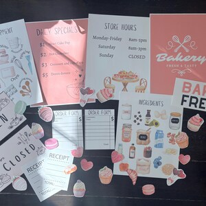Bakery Dramatic Play Cafè Printable | Valentines Day Sweet Treats ...