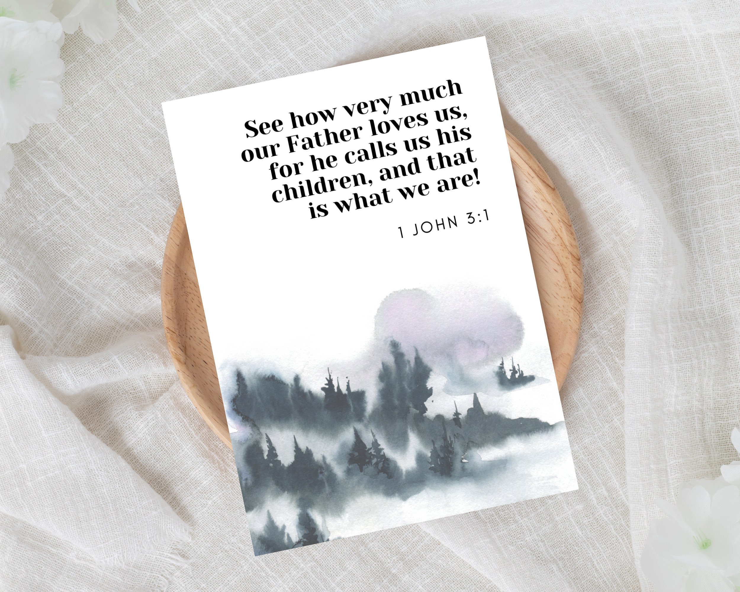 Gods Love Bible Verse Cards Valentine Card Set Daily Bible Verse Love ...