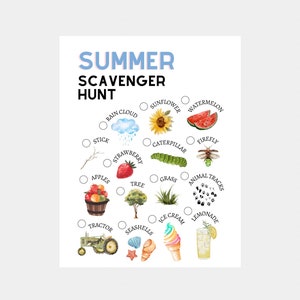 Four Seasons Nature Scavenger Hunt Bundle | Toddler Printable Outdoor ...