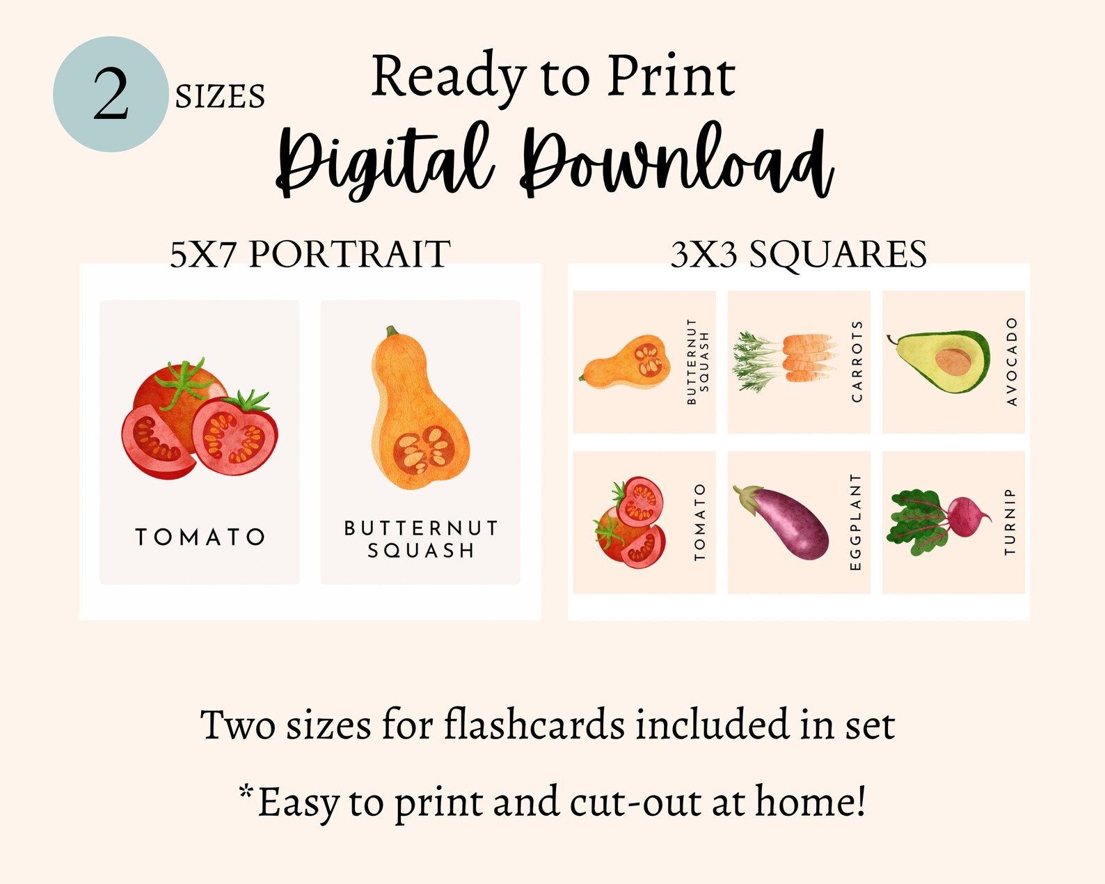 32 Fruits and Vegetables Flashcards Farmers Market Montessori Cards ...