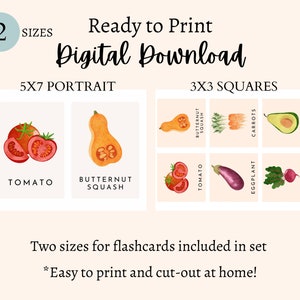 32 Fruits and Vegetables Flashcards Farmers Market Montessori Cards ...