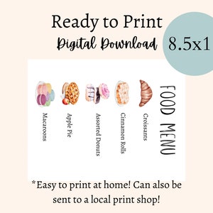 Kids Bakery Dramatic Play Printables Valentines Day Treats Edition ...