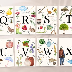 Garden Alphabet Flashcards Printable | Nature Scavenger Hunt for ...