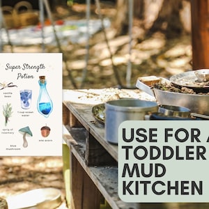 Mud Kitchen Magic Potions Recipe Cards | Fairy Garden Decorations ...