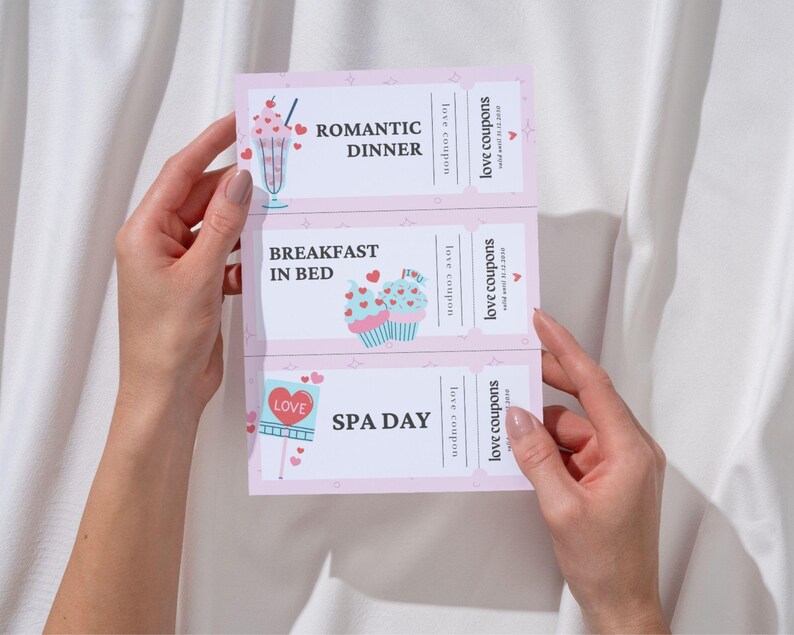 Valentine’s Day Printable Coupon Book | DIY Editable Love Coupons for ...