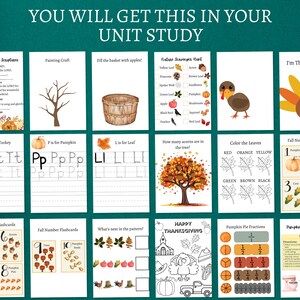 Fall Unit Study Homeschool Curriculum | Educational Activities for ...