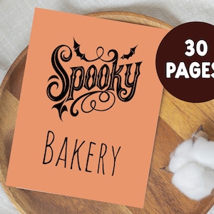 Halloween Pretend Play Kitchen Printables | Spooky Bakery Treat Shop ...