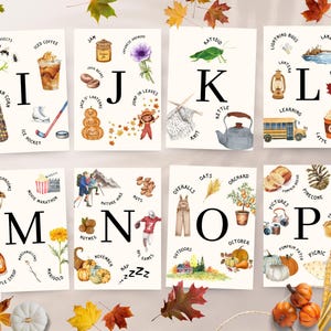 Autumn ABC Cards | Fall Alphabet Cards | Nature Unit Study | Homeschool ...