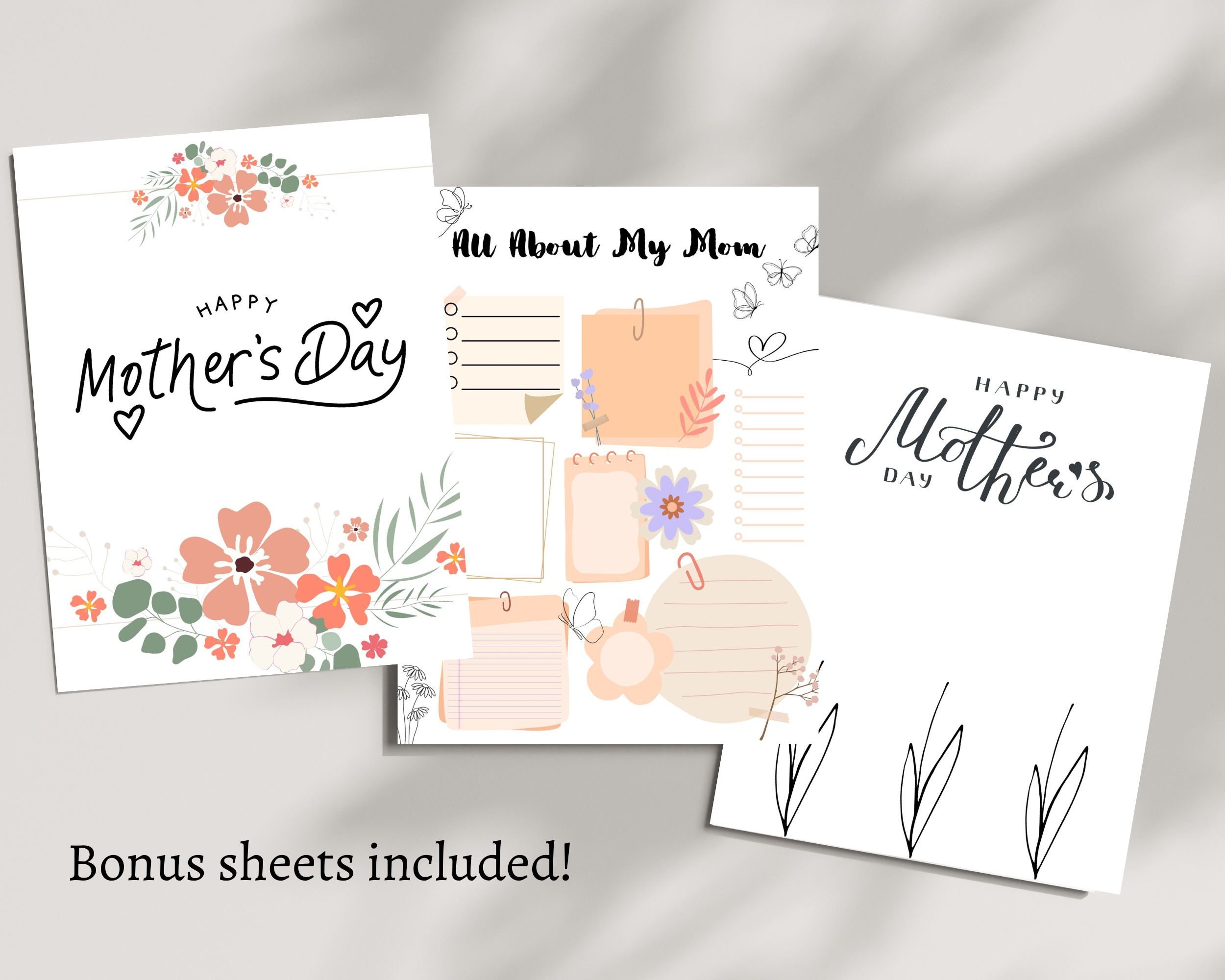 Mother’s Day Printable Activity Sheets | Kids’ Handprint Art & All ...