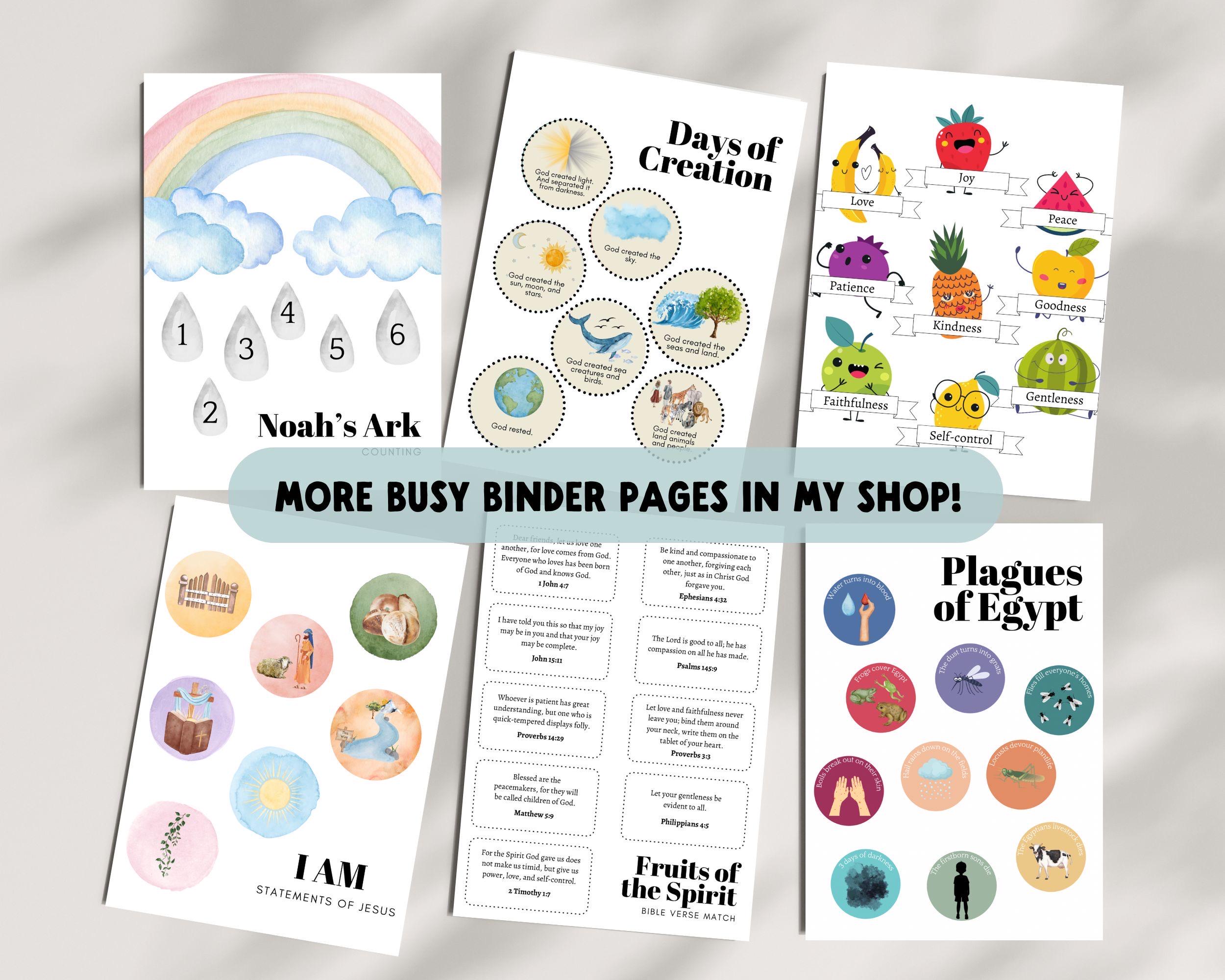 Fruits of the Spirit Bible Busy Book Printable | Christian Bible Study ...