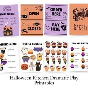 Halloween Pretend Play Kitchen Printables | Spooky Bakery Treat Shop ...