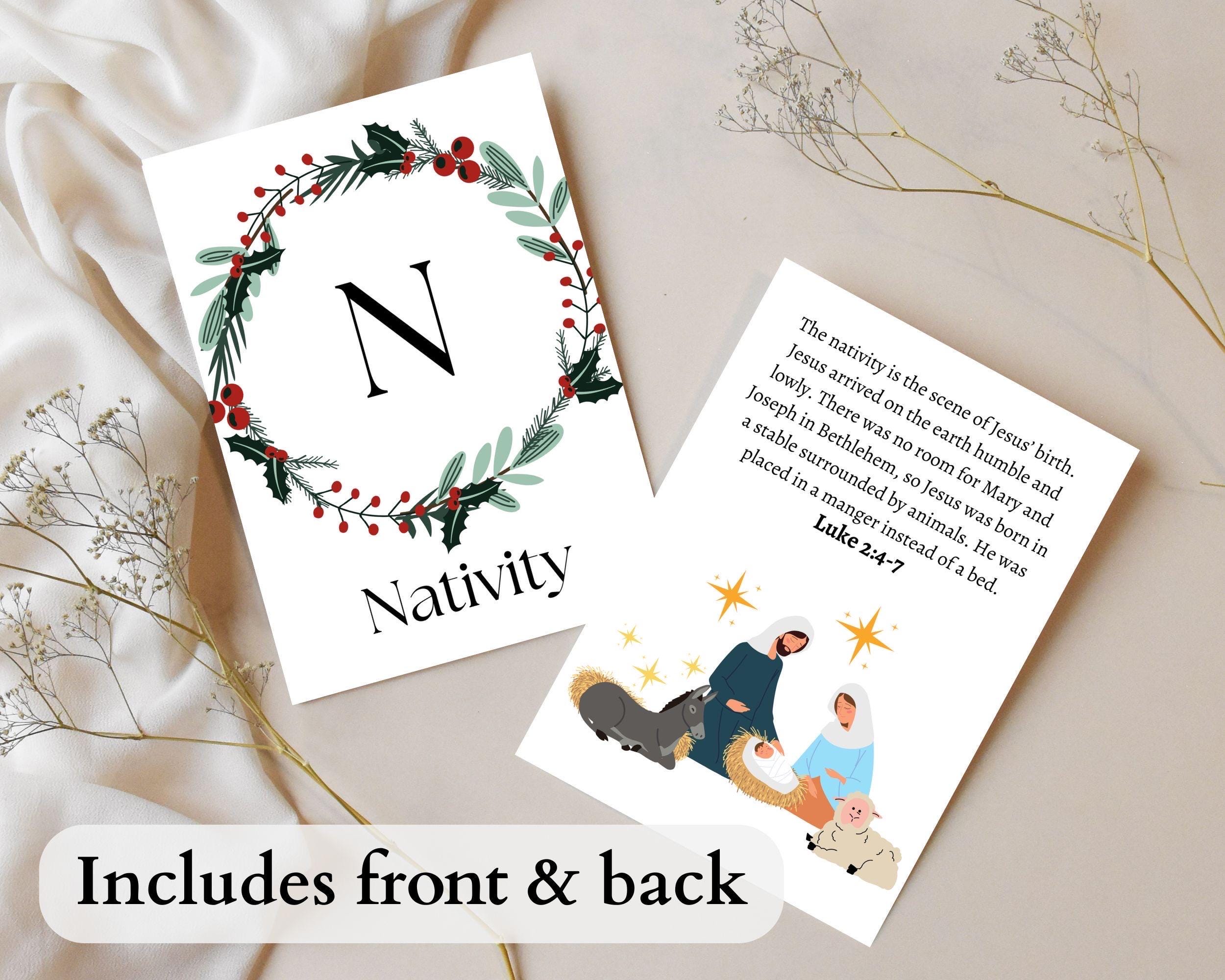 Christmas Alphabet Cards for Kids | Printable Advent Calendar ...