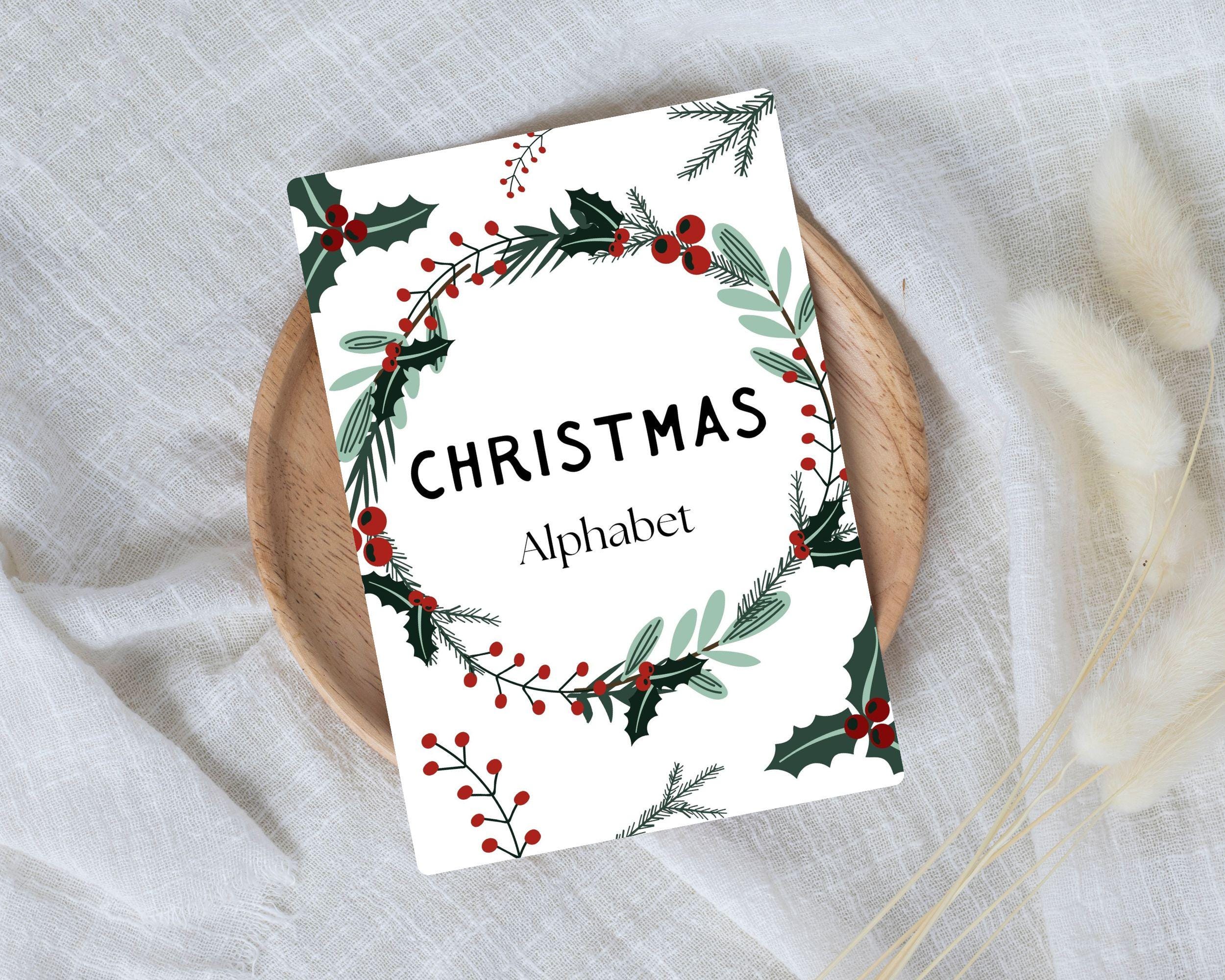 ABC Christmas Alphabet Cards Advent Scripture Cards for Kids Printable ...