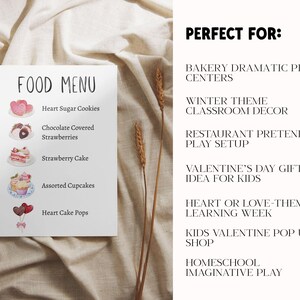 Valentine’s Day Bakery Pretend Play Set | Sweet Treats Shop Printable ...