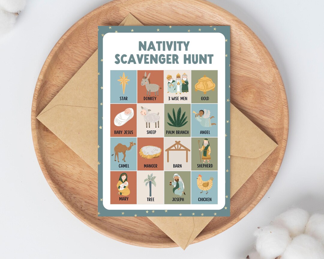 Nativity Christmas Scavenger Hunt Printable | Christian Christmas ...