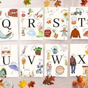 Autumn ABC Cards | Fall Alphabet Cards | Nature Unit Study | Homeschool ...