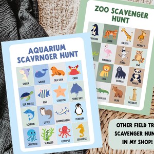 Field Trip Zoo Scavenger Hunt Printable Game for Kids | Educational ...