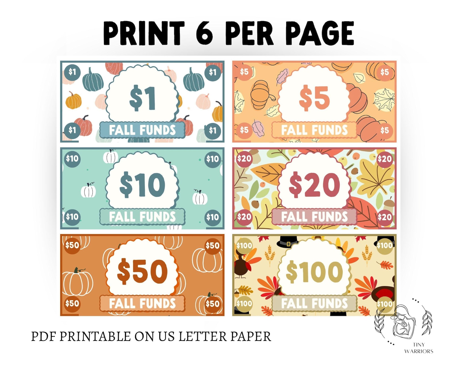 Fall Pretend Play Money for Kids, Seasonal Fall-themed Reward Coupons ...