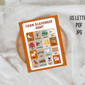 Farm Field Trip Printable Game | Farm Scavenger Hunt for Kids ...