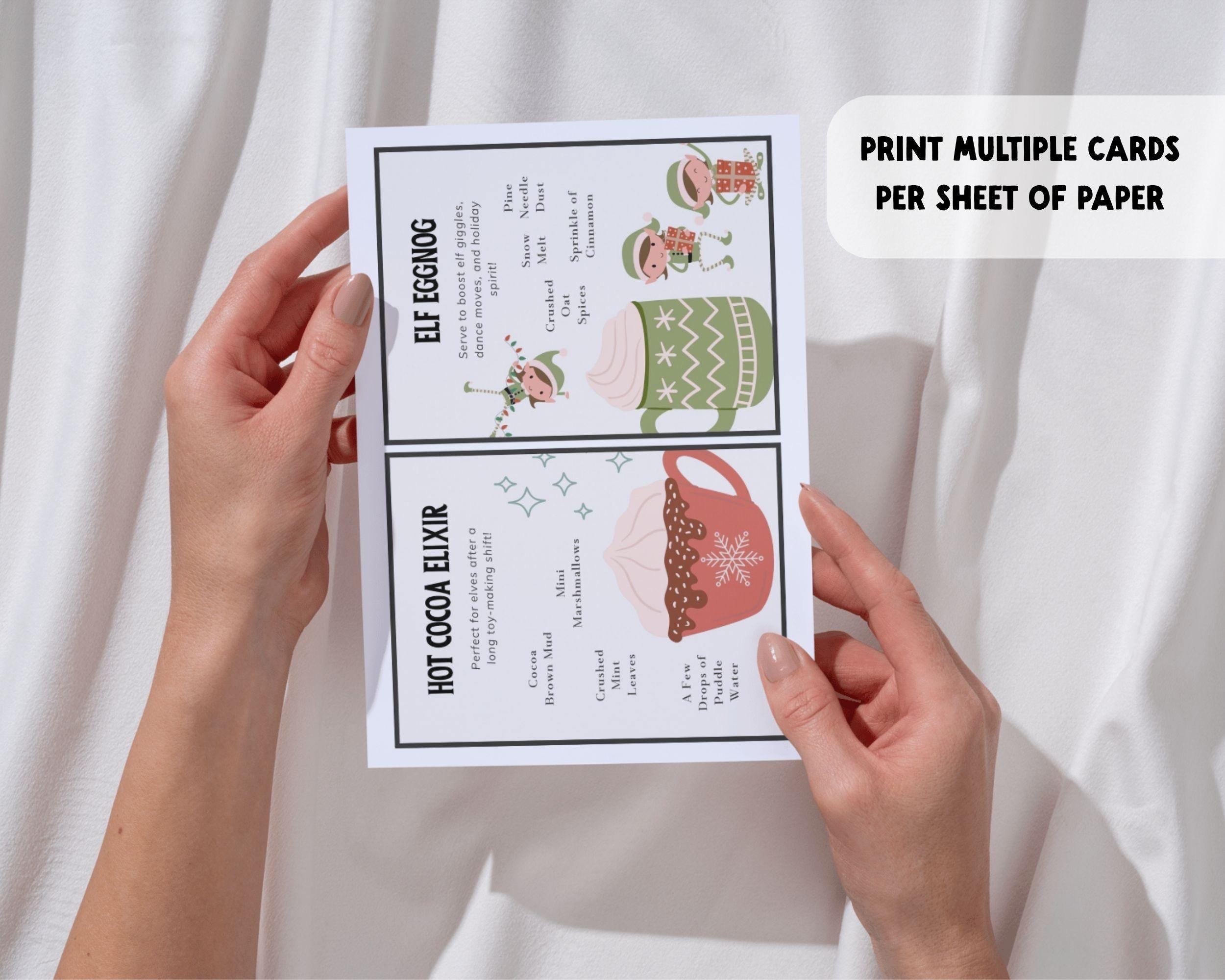Christmas Mud Kitchen Potion Cards | Holiday Pretend Play Recipes ...