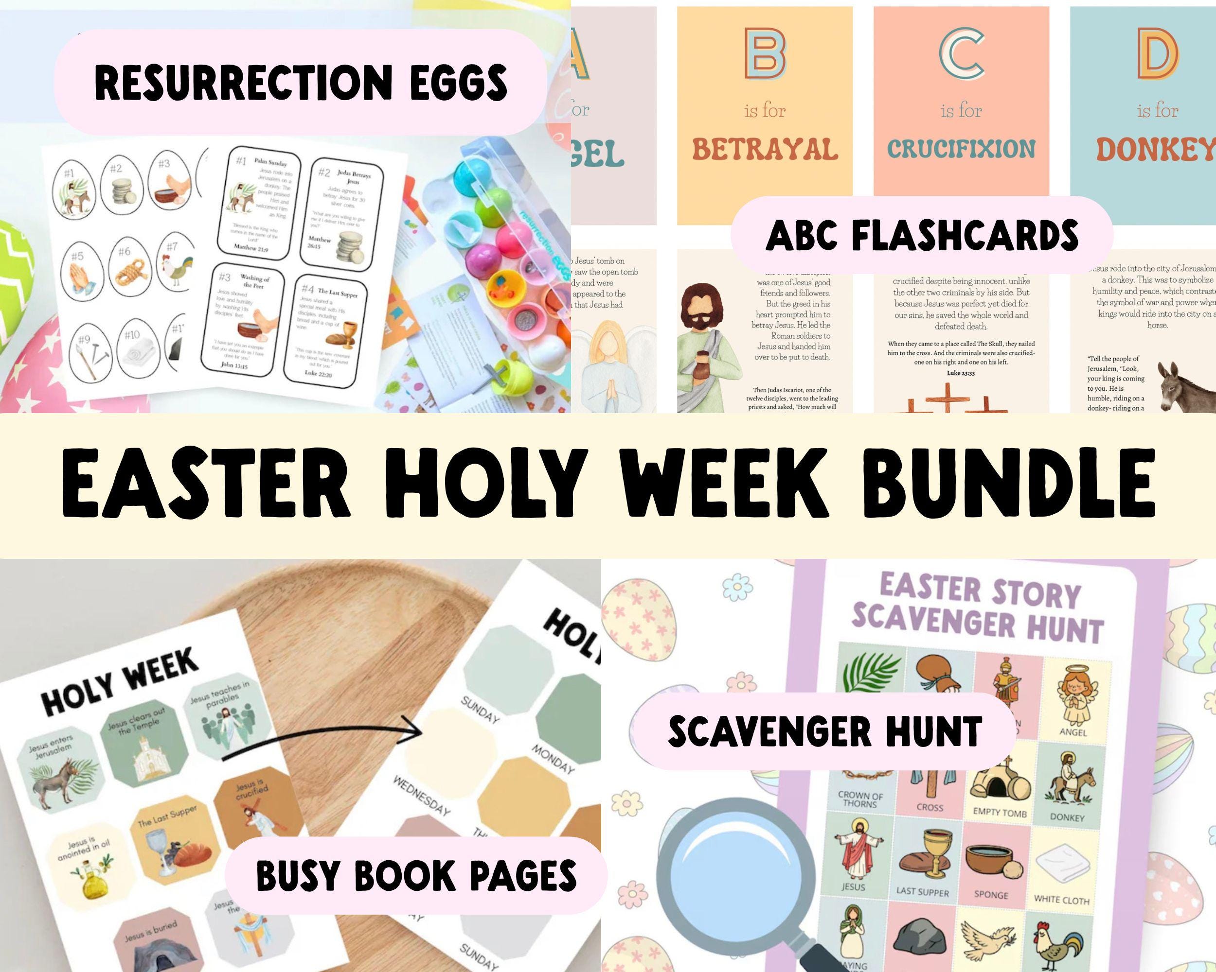 Easter Holy Week Bundle Printables for Kids- Christian Sunday School ...