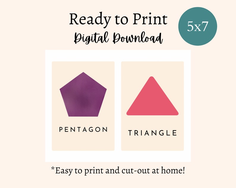 16 Shapes Flashcards Preschool Flash Cards Early Learning - Etsy