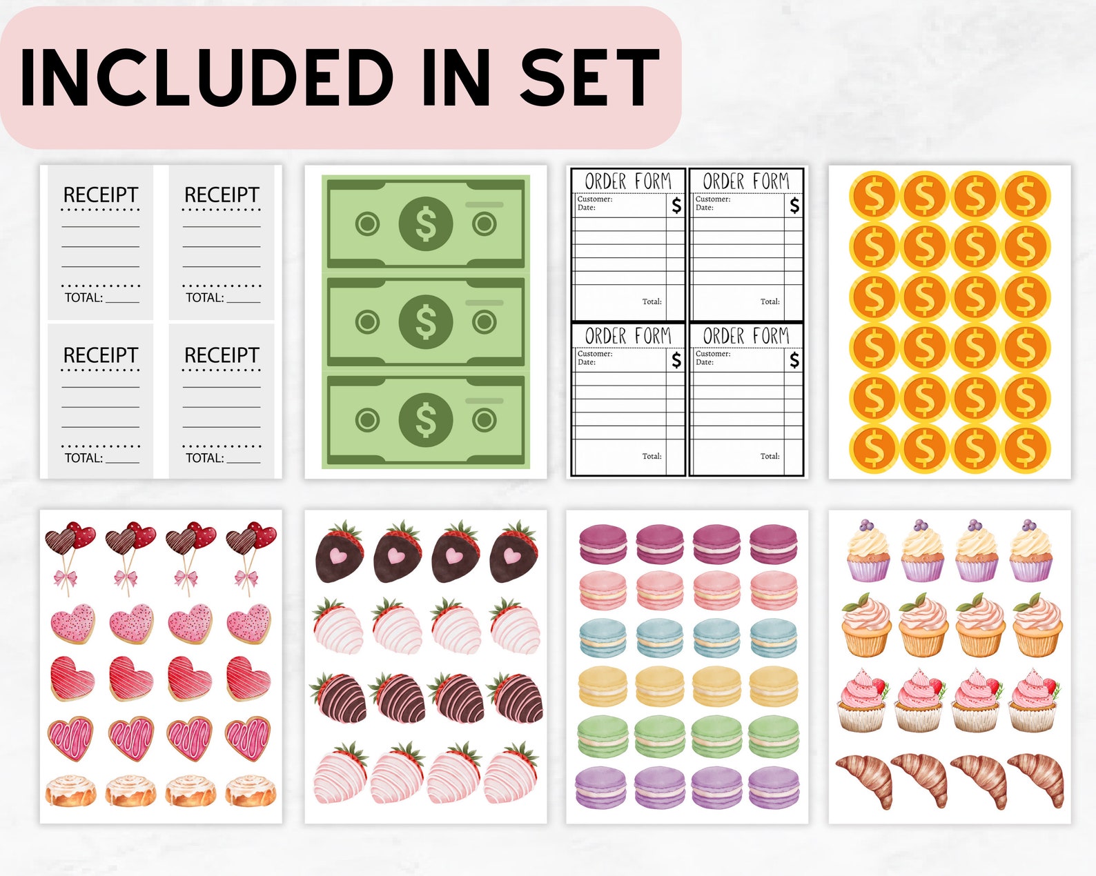 Kids Bakery Dramatic Play Printables Valentines Day Treats Edition ...