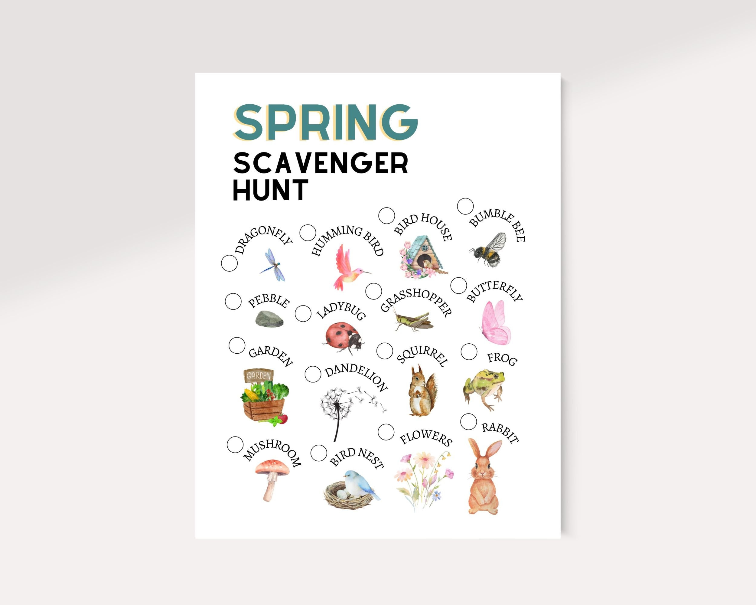 Four Seasons Nature Scavenger Hunt Bundle | Toddler Printable Outdoor ...