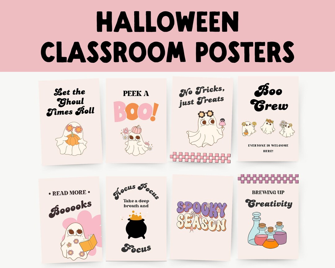 Retro Halloween Classroom Decor | Fall Bulletin Board Printables ...