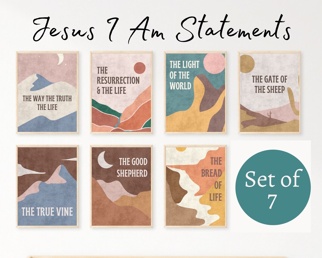 Western Christian Wall Art Set of 7 Vintage Aztec Religious Home Decor ...