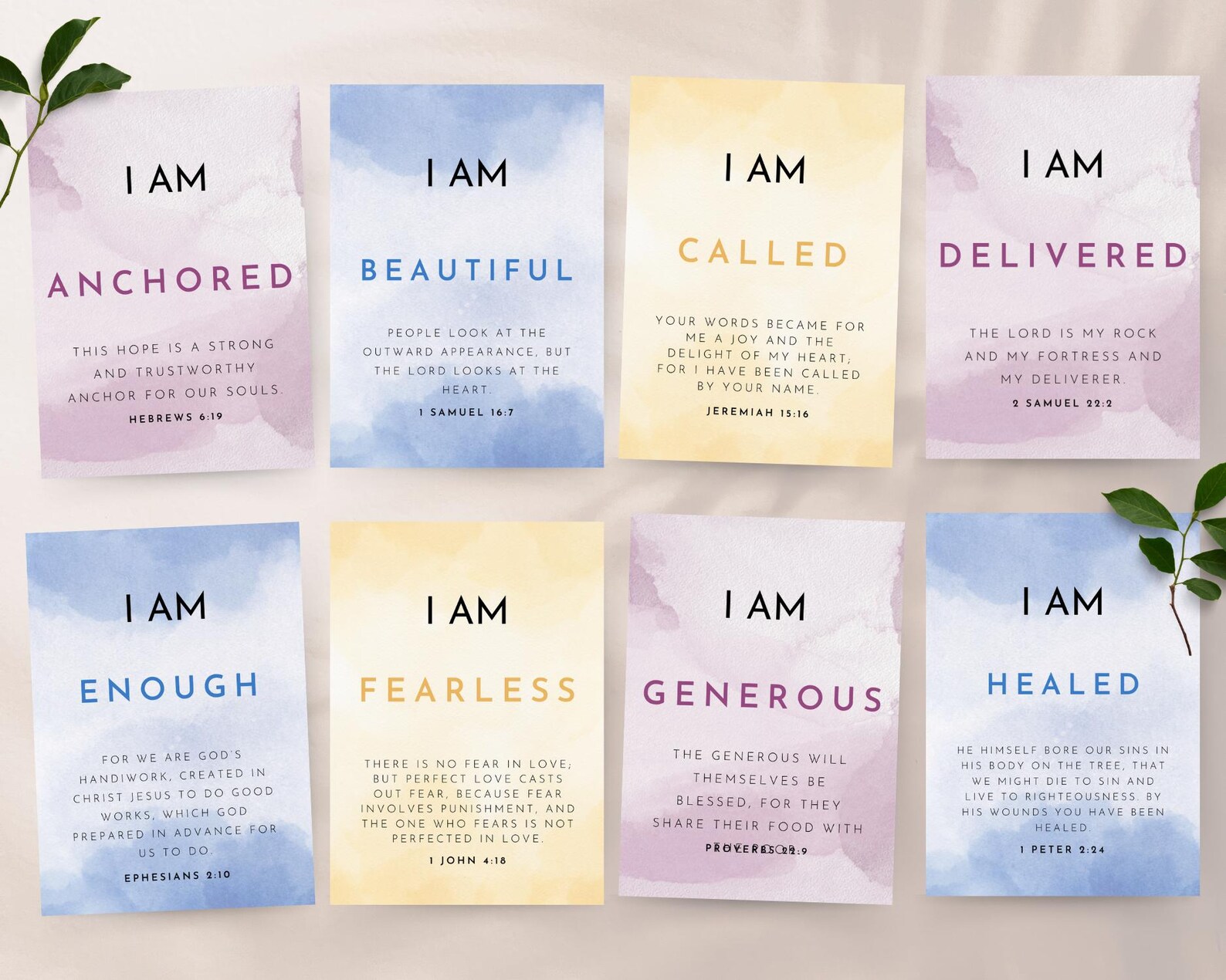 ABC Scripture Affirmation Cards | Alphabet Scripture Flashcards | Bible ...