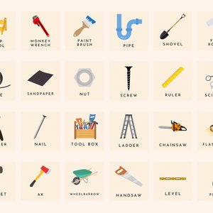 30 Tools Flashcards Tools Learning Pack Tool Identification Flashcards ...