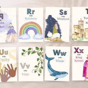 Alphabet Bible Flashcards | Printable Kids Bible Activity | ABC Bible ...