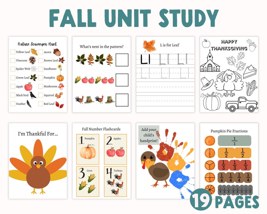 Fall Unit Study Homeschool Curriculum | Educational Activities for ...