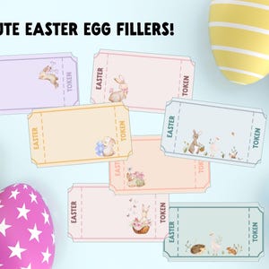 Easter Tokens Printable Easter Egg Hunt Coupons for Kids | Bunny ...