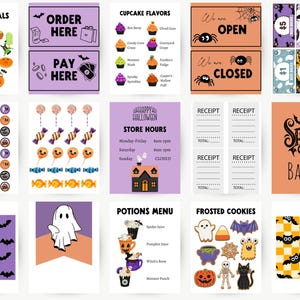 Halloween Pretend Play Kitchen Printables | Spooky Bakery Treat Shop ...