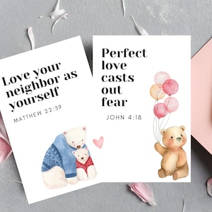 Valentine’s Day Scripture Cards | Christian Love Lunch Box Notes | 18 ...