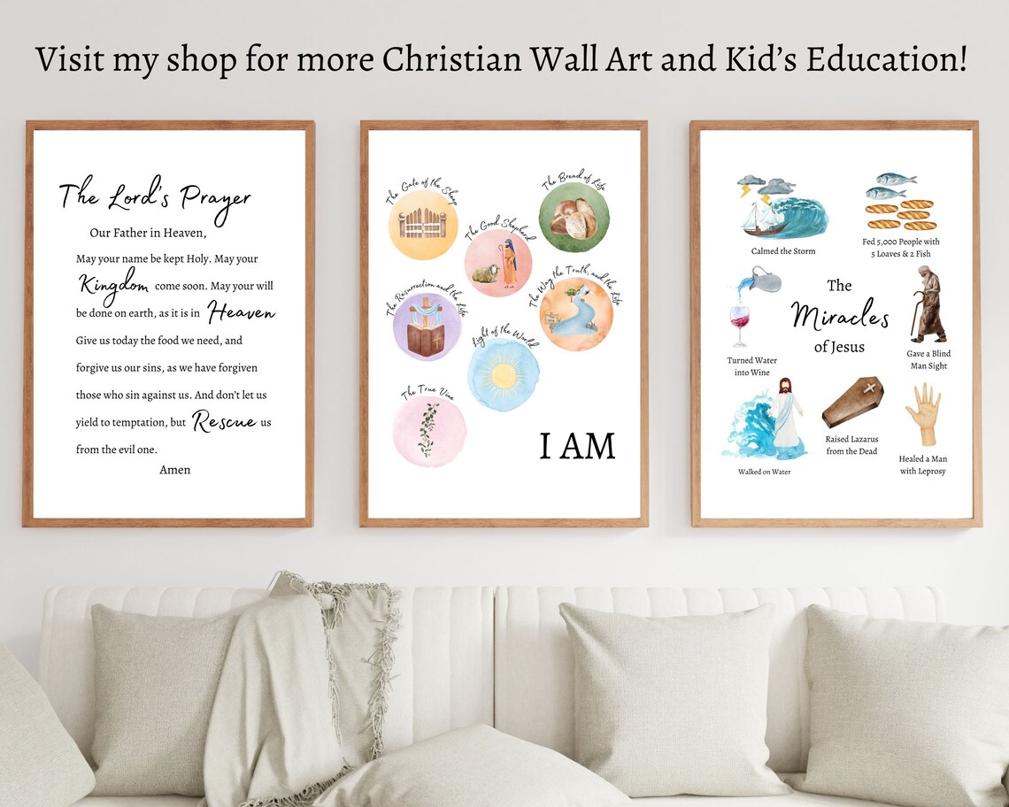 Fruits of the Spirit Wall Art Christian Wall Art for Kids Kids Bible ...