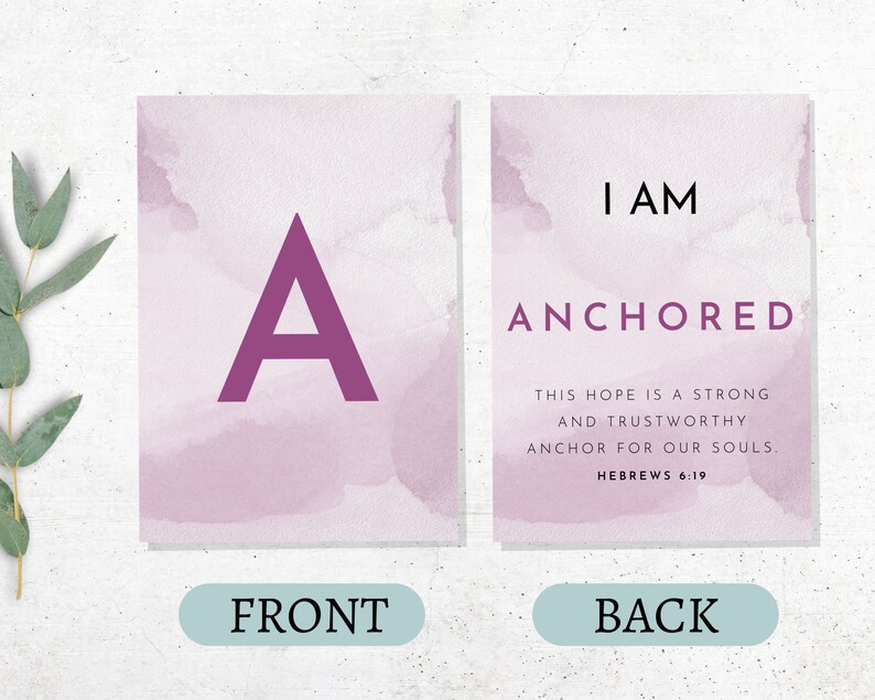 ABC Scripture Affirmation Cards | Alphabet Scripture Flashcards | Bible ...