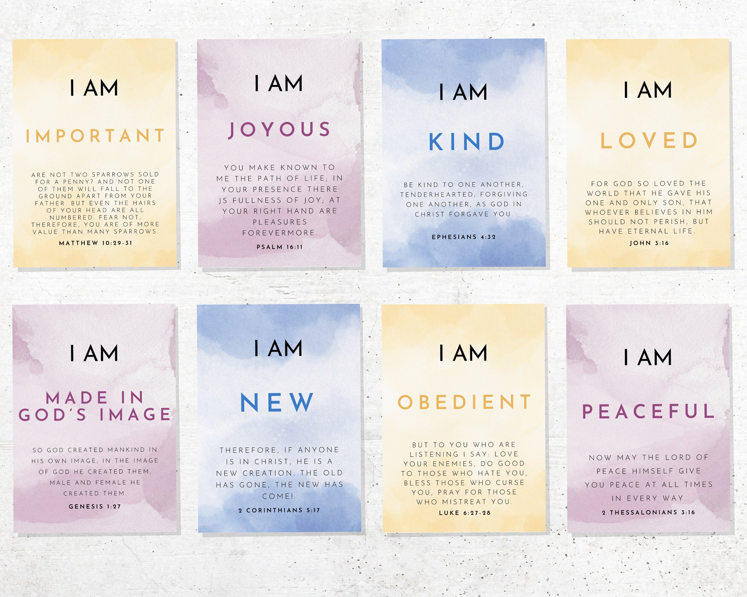 Scripture Affirmation Cards ABC Scripture Flashcards Bible - Etsy