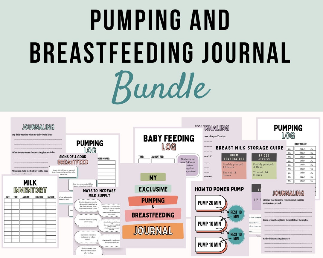 Breastfeeding and Pumping Journal Pumping Schedule Log Breastfeeding ...